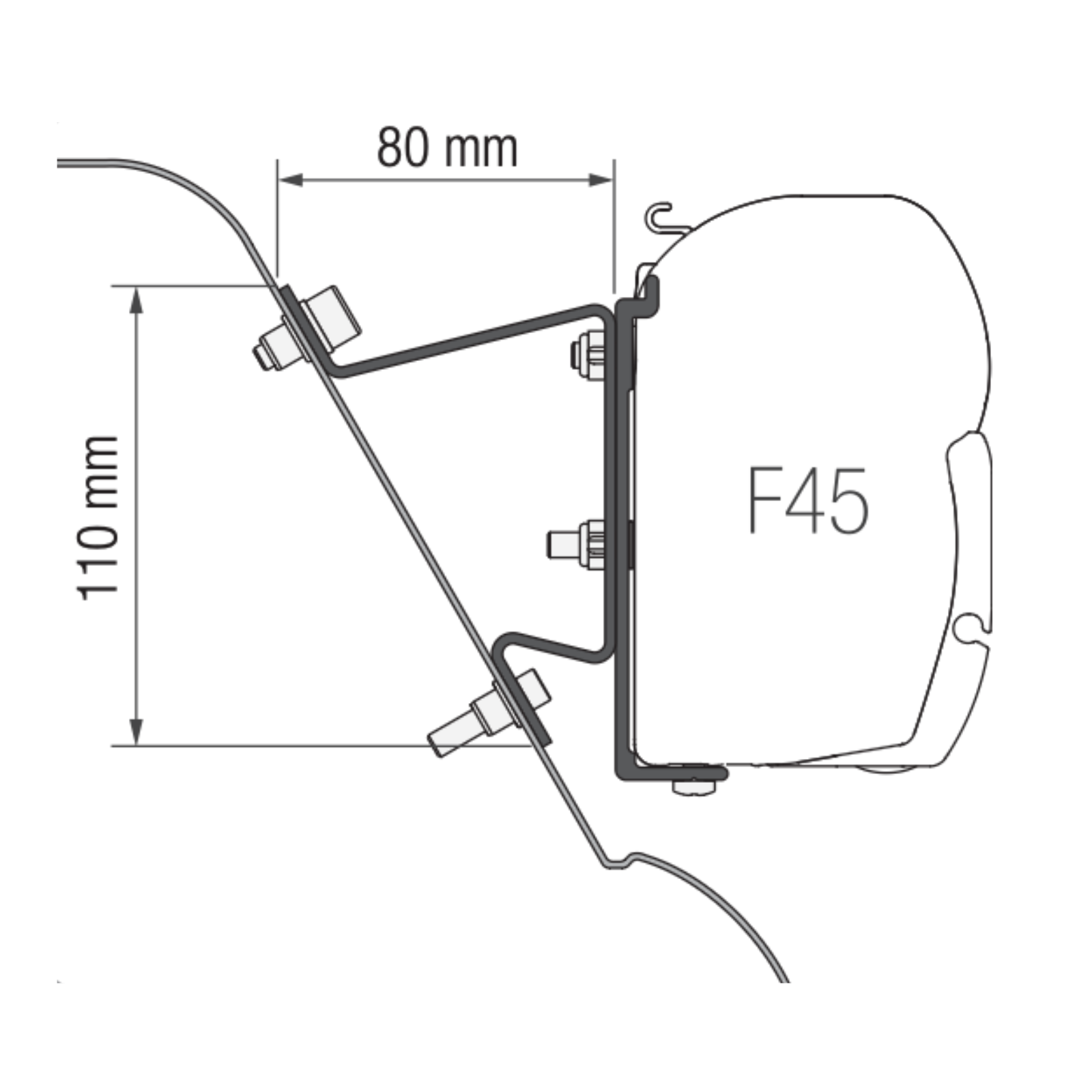 FIAMMA F45S Bracket - H3 Kit or FIBERGLASS ROOF – Sprinterfreak