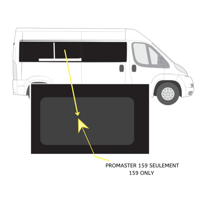 Am Auto, Vitre Fixe - Centre Droit Promaster 159 Seulement – Sprinterfreak