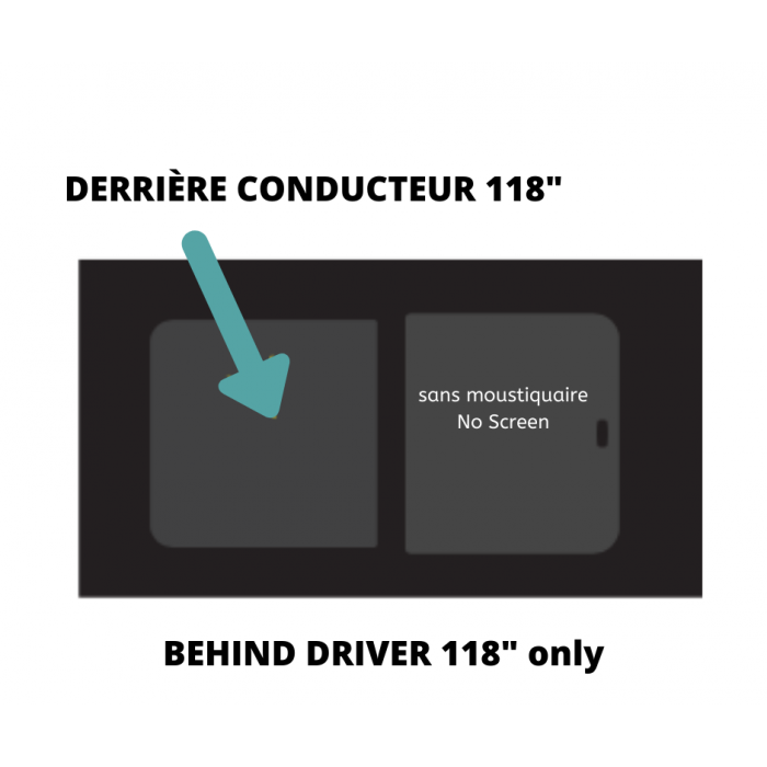 Fenêtre Coulissante - Derrière chauffeur - Promaster 118", Am Auto ...